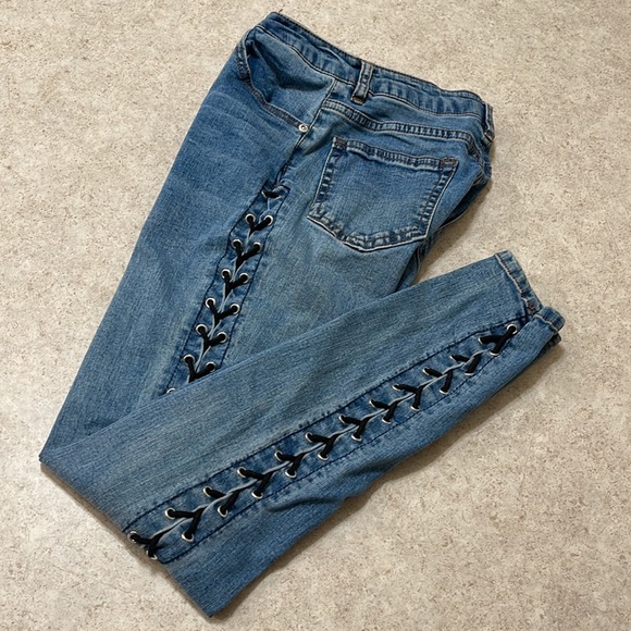 Highway Jeans | Jeans | Junior Highway Jeans With Lace Up Side Seams In ...